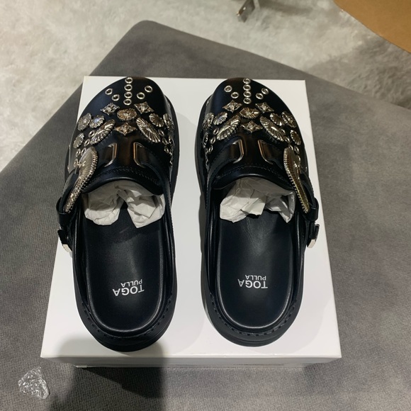 TOGA Pulla | Shoes | Black And Silver Toga Pulla Clogs | Poshmark